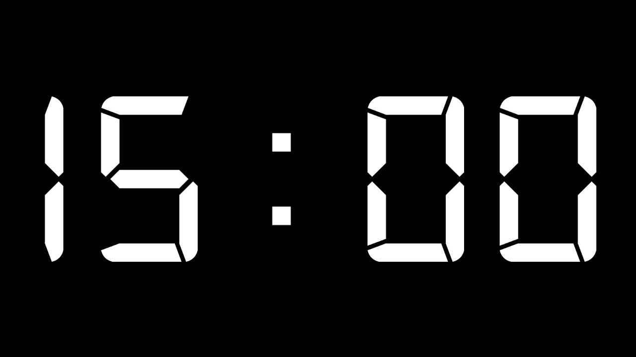 15 min timer with black background and bell sound alarm #timer # ...