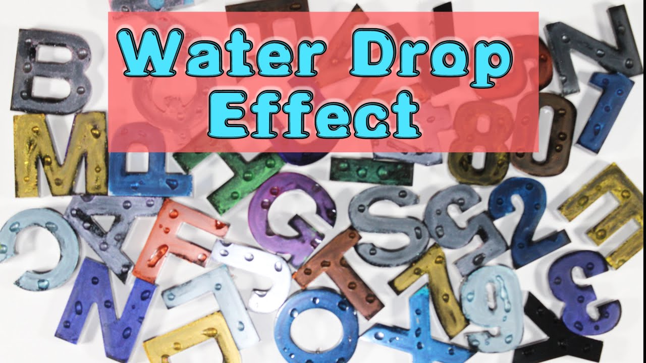 Water Drop Effect Resin Letter Magnets - YouTube