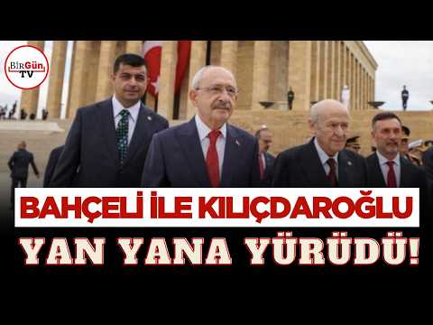 Bahçeli ile Kılıçdaroğlu yan yana yürüdü: Törene damga vuran o anlar kamerada...