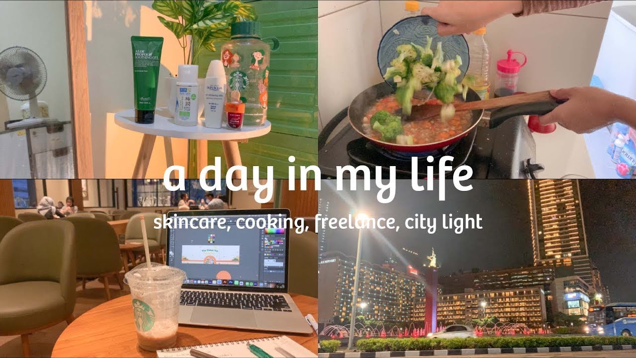 a day in my life ~ skincare graphic designer cooking my first starbucks ...