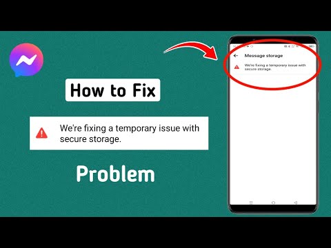 How to Fix We're fixing a temporary issue with secure storage On ...