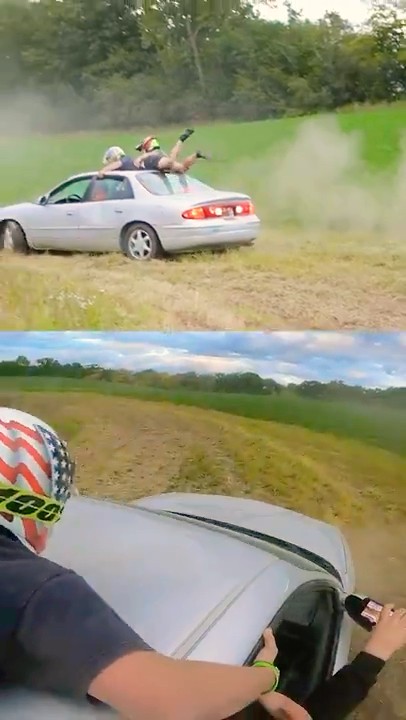 Surfing on my CAR! #stunt #fail #fails - YouTube