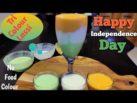 Tricolour lassi without food colour| tri color recipe ideas ...