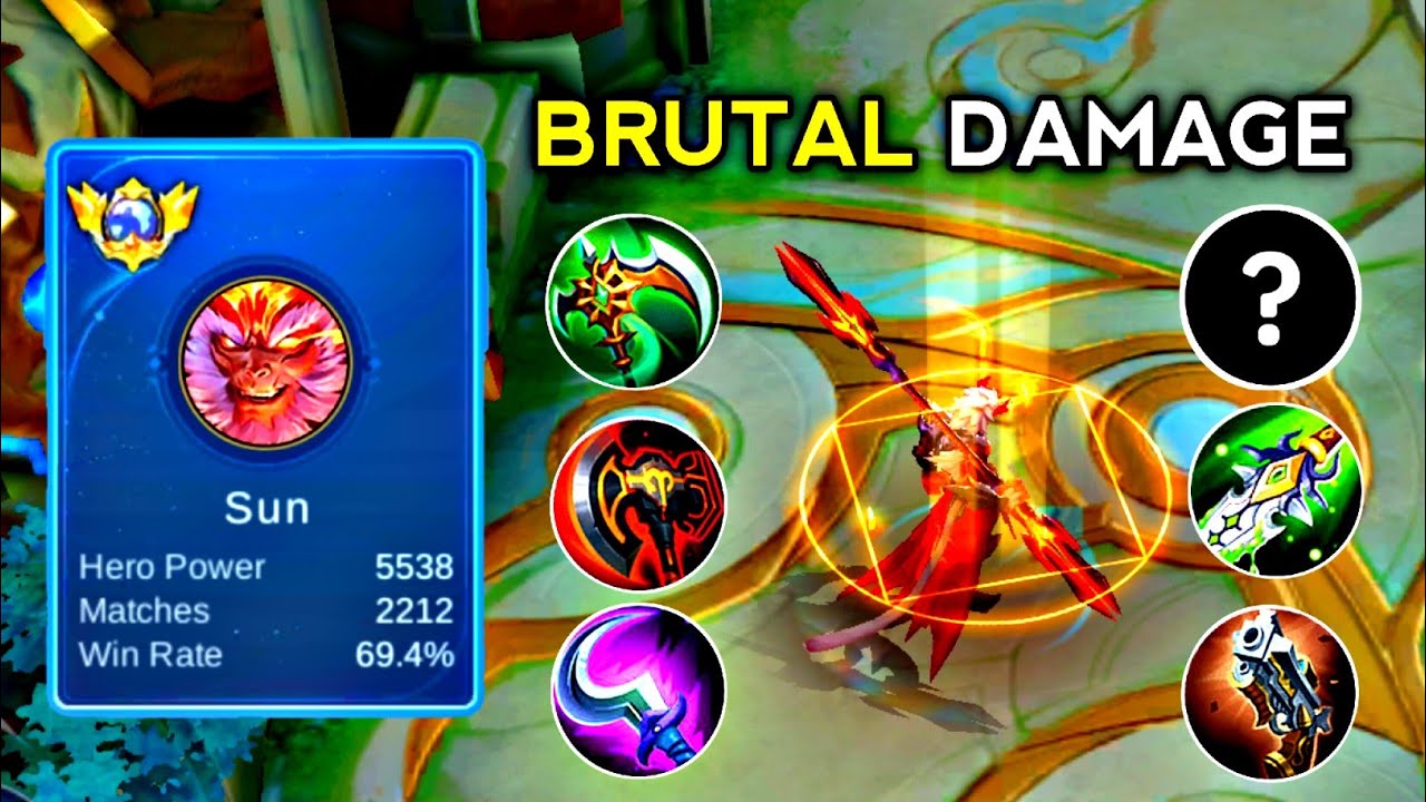 BRUTAL DAMAGE!! This Sun Full Damage Build Can Easily Burst Low HP ...