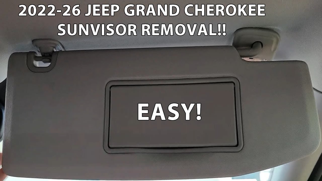 How To Remove 2022-2026 Jeep Grand Cherokee Sun Visor. - YouTube