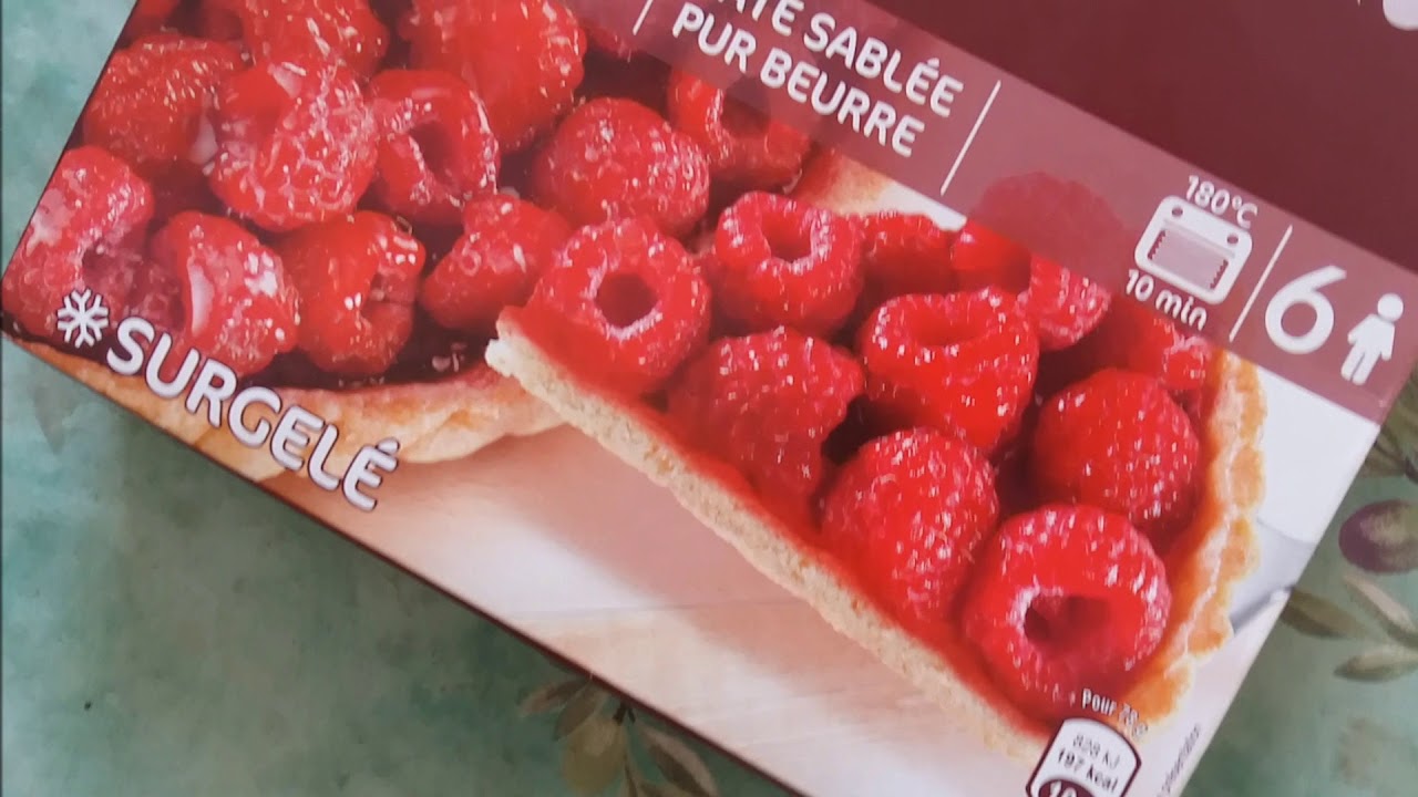 tarte framboise carrefour présentation - YouTube