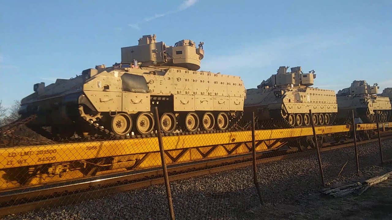 Military transport train in Nowata - YouTube