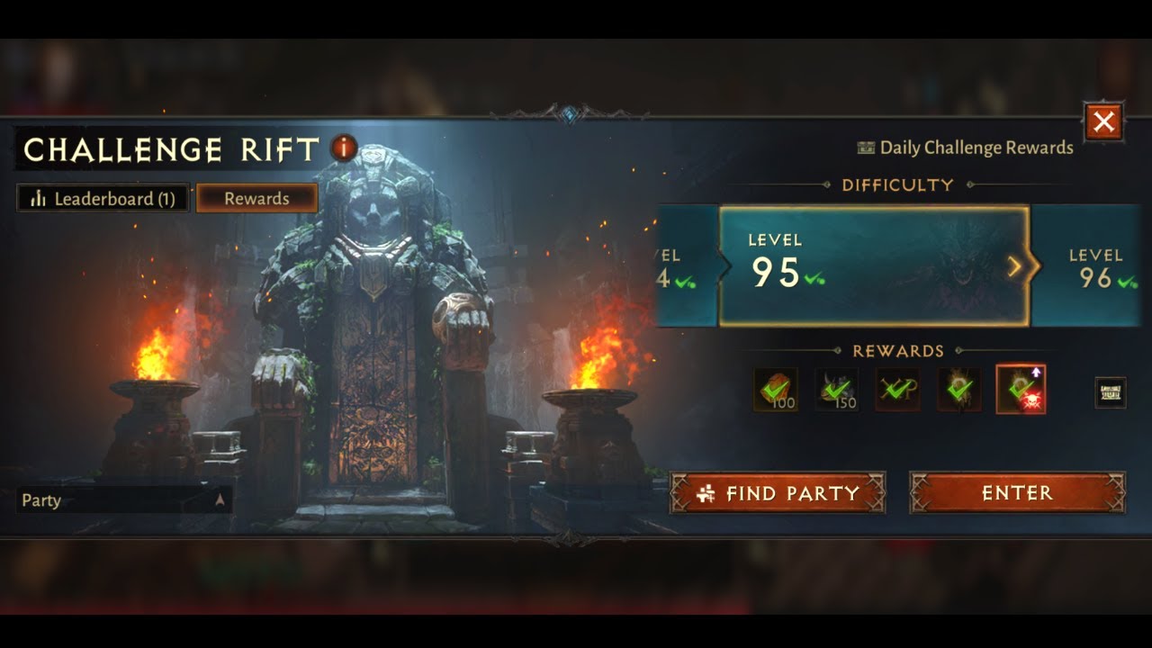 Diablo Immortal - Challenge Rift 95 (Rank 1 / Season 2) Necromancer ...