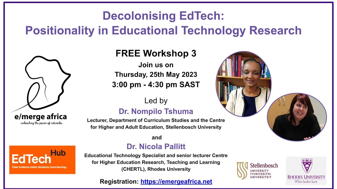 Decolonising EdTech: Positionality in Educational Technology Research - YouTube