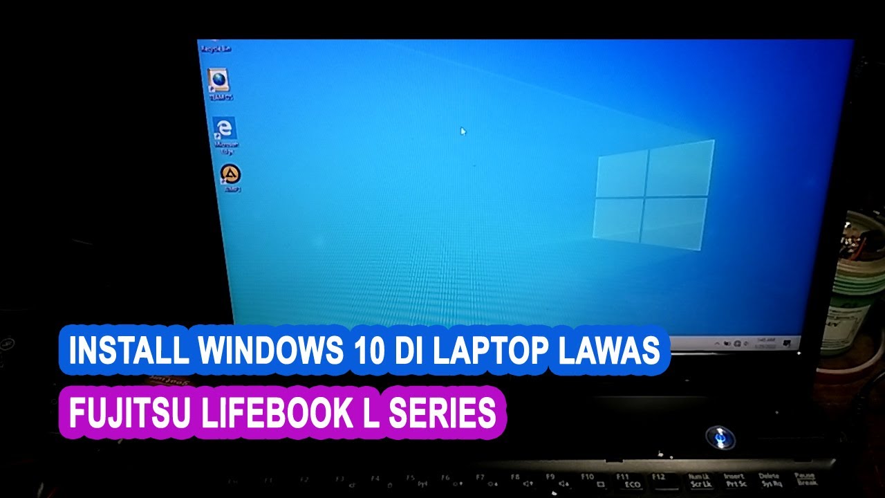 Install windows 10 di laptop fujitsu lifebook L Series - YouTube