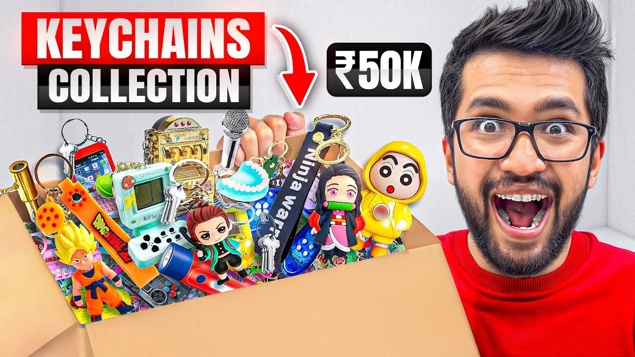 MOST UNIQUE KEYCHAIN COLLECTION WORTH RS 50,000 ! - YouTube