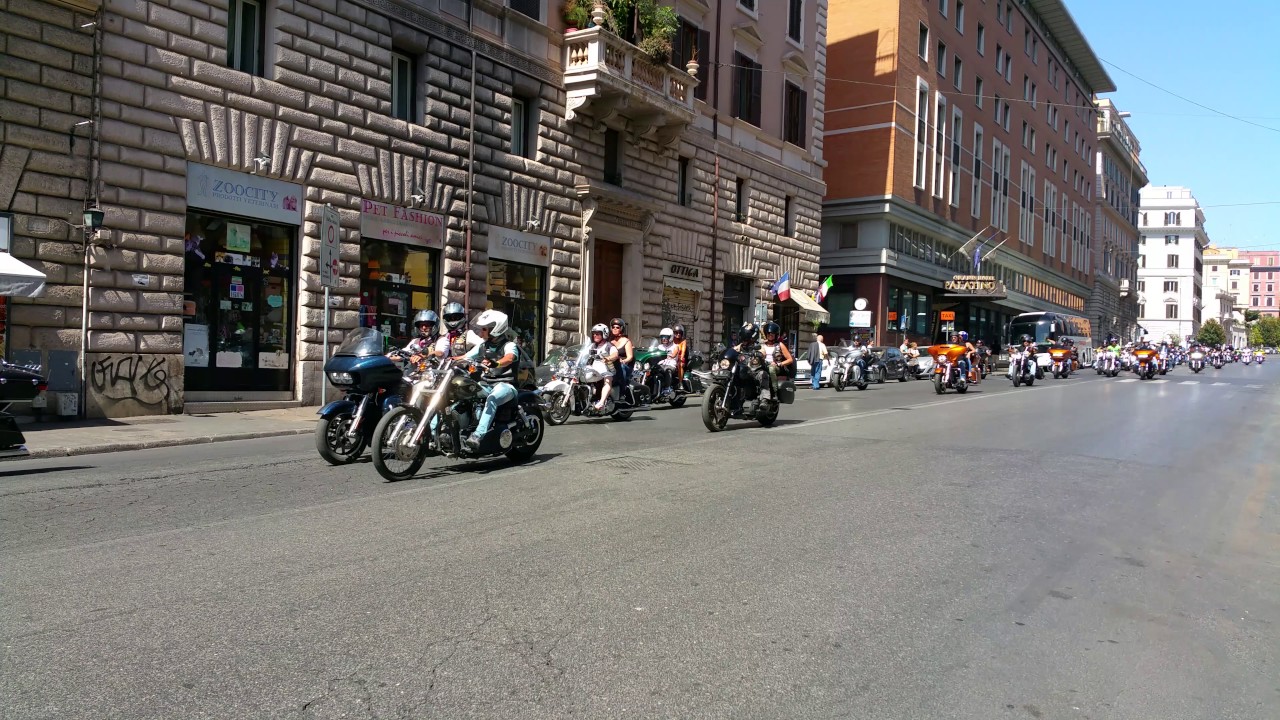 HOG ride - Rome Italy - YouTube