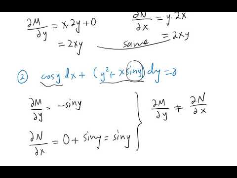 Math 24 Section 2.4: Exact Equations - YouTube