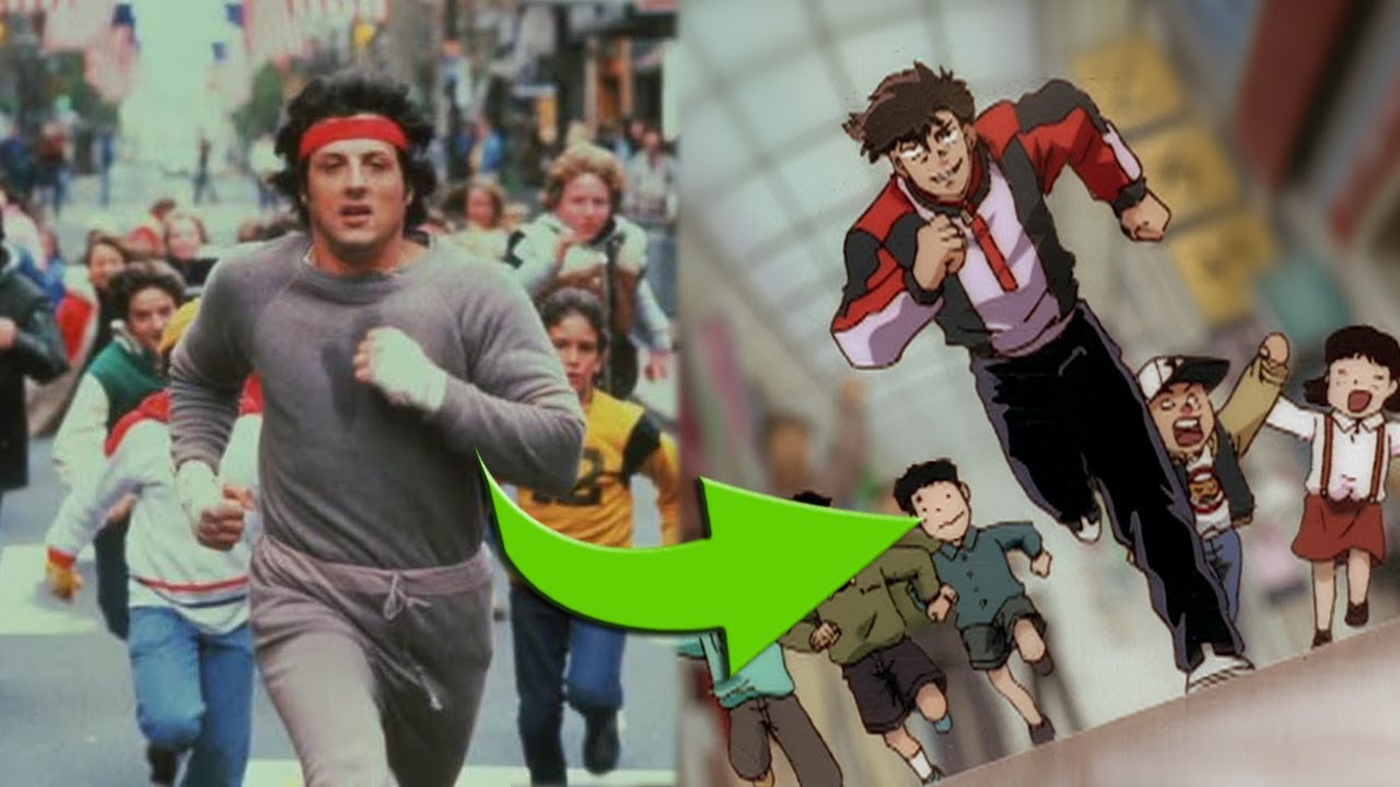 Referencias a ROCKY En Hajime no Ippo | Raju Random - YouTube