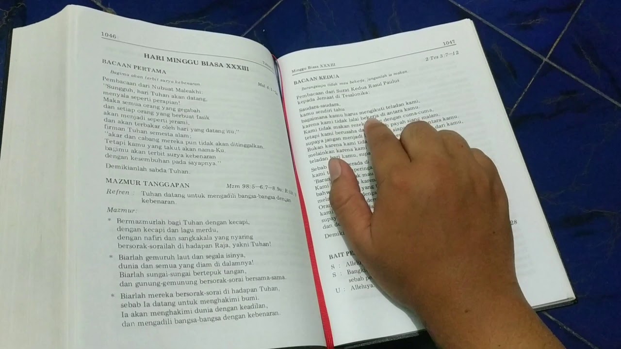 Bacaan Hari Minggu Biasa Xxxiii Misa Minggu 17 November 2019 Youtube