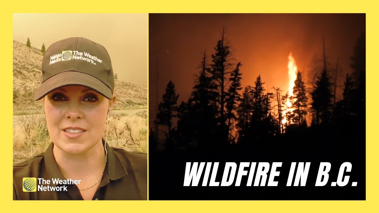 Wildfire in British Columbia Spreads Rapidly - YouTube
