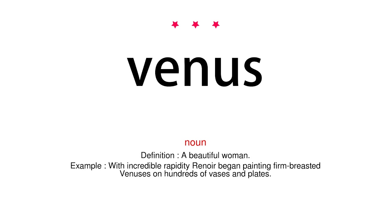 How to pronounce venus - Vocab Today - YouTube