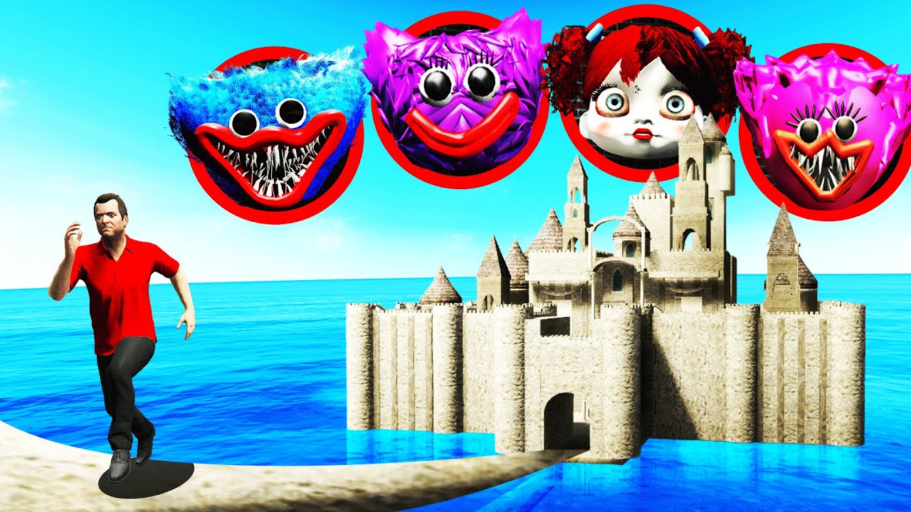 Escaping POPPY PLAYTIME CASTLE In GTA 5 - YouTube