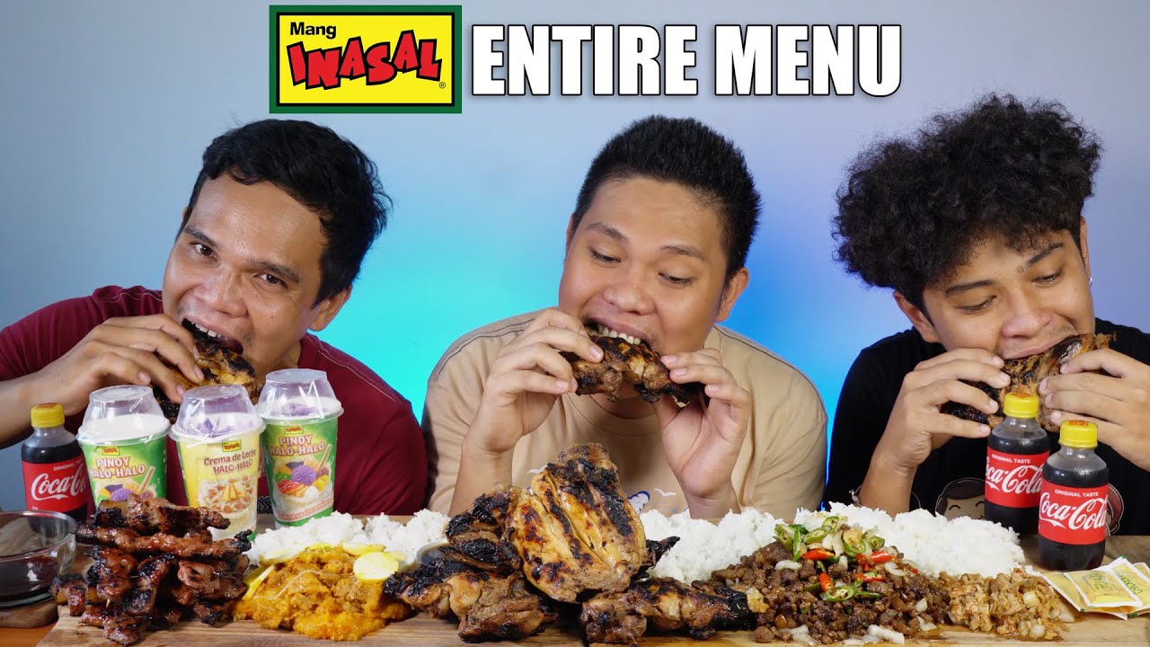 MANG INASAL ENTIRE MENU MUKBANG | Bisaya Studio Brothers - YouTube