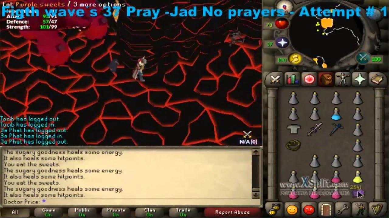 Figth waves - Jad no Prayer possible ? - 37 Prayer maxede berserker ...