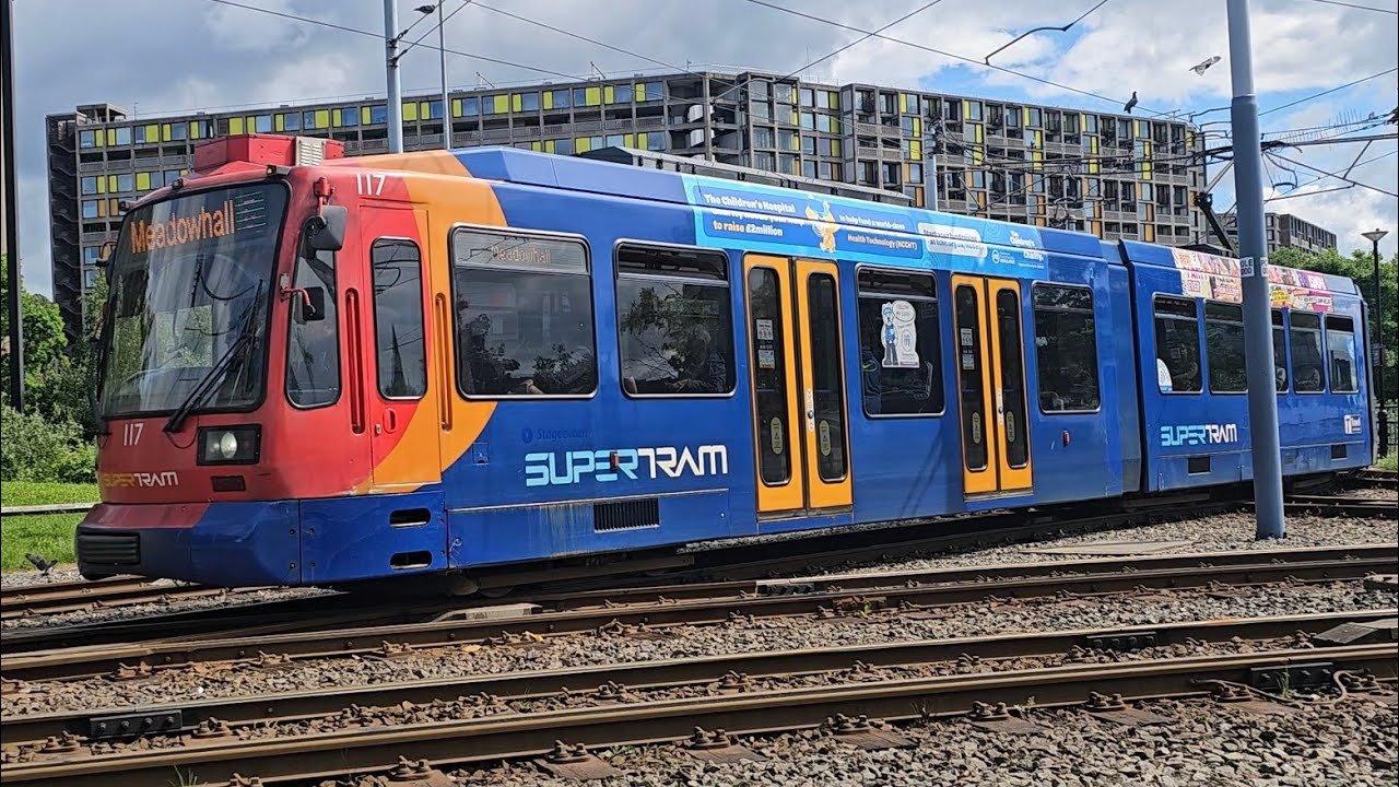 Sheffield SuperTram 117 From Halfway To Meadowhall - YouTube
