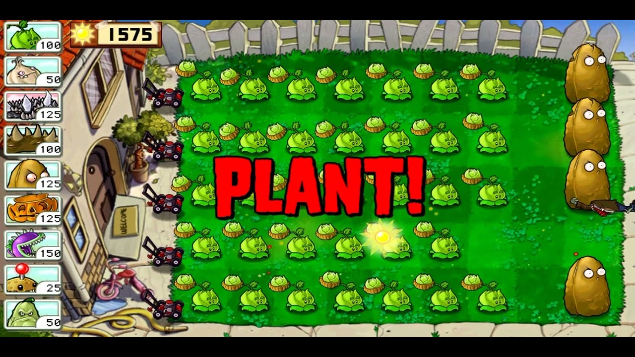 survival day cabbage-pult vs zombies challenge in PVZ||susmitagaming ...