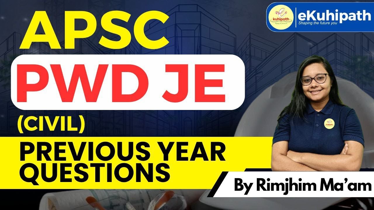 Previous Year Question Papers/ APSC PWD JE(Civil) #apscexam #pwd #pyq # ...