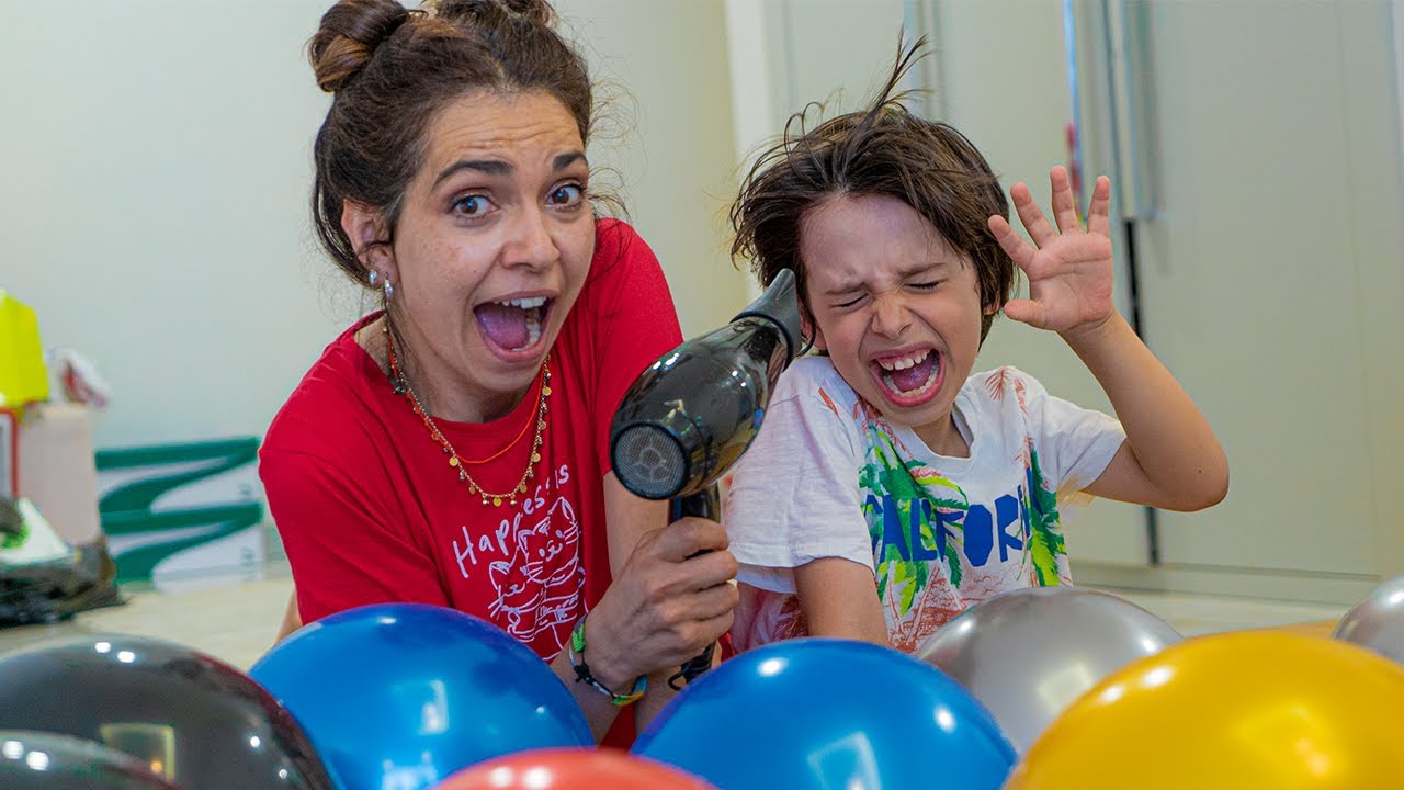 BALONLARADAN CIKAN GÖREVLERİ YAPTIK! - YouTube