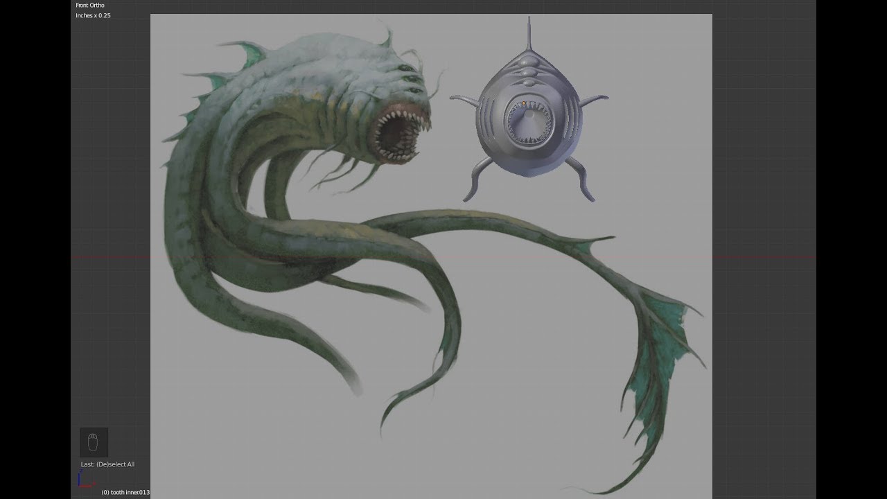 Aboleth Pt. 1 - Modeling Head, Eyes, and Mouth - YouTube
