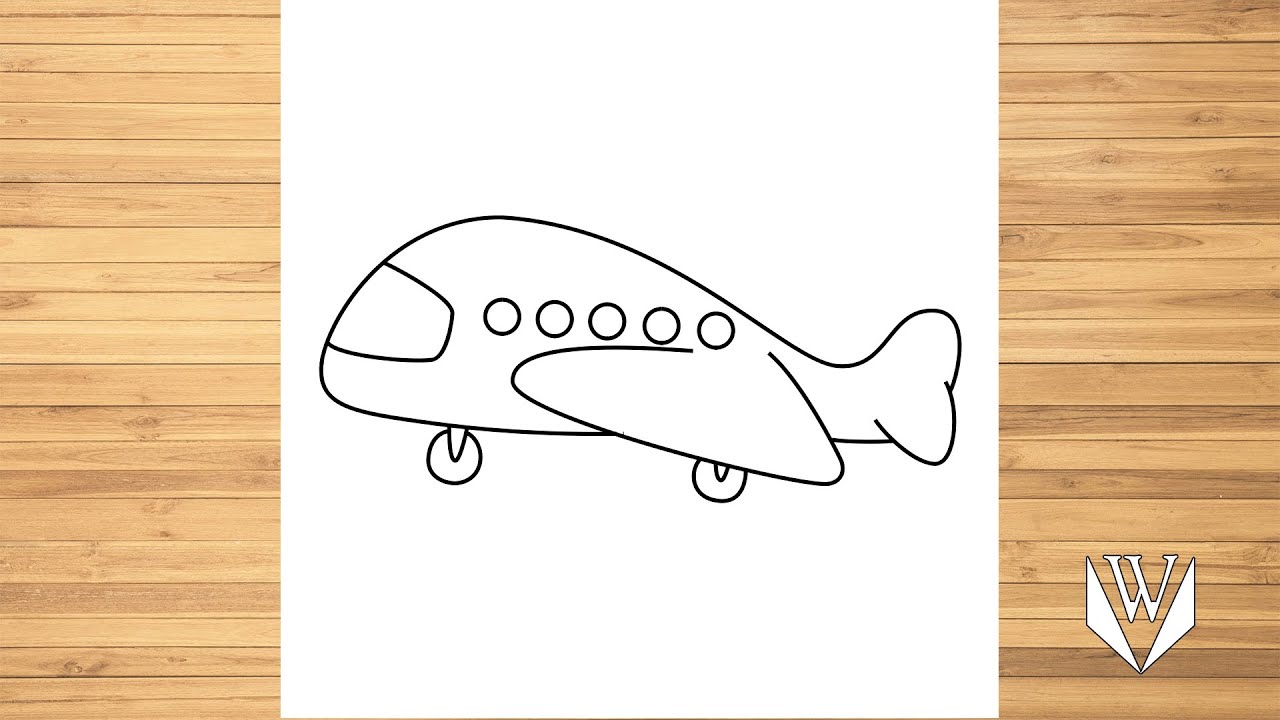 Wie zeichnet man Flugzeug | Schritt für Schritt | Easy Drawing ...