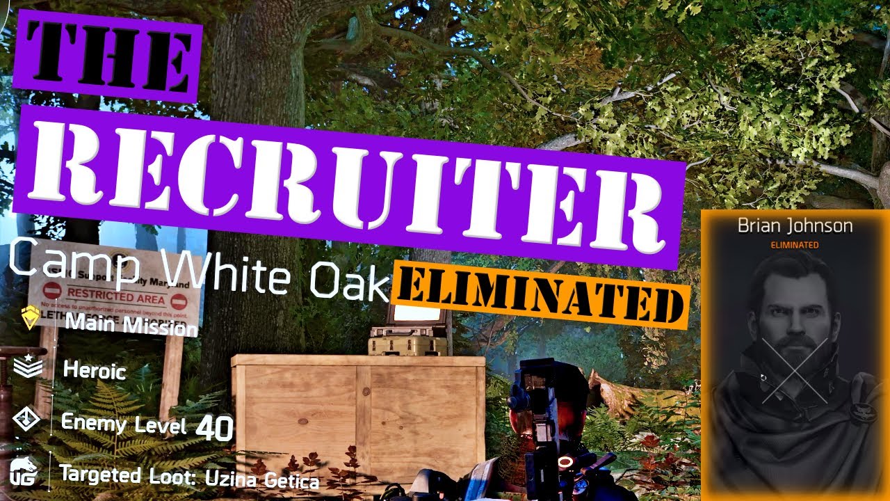 Division 2 Manhunt The Recruiter (Heroic) - YouTube