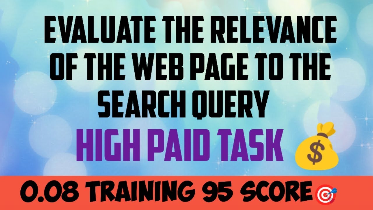 Evaluate the relevance of the web page to the search query 0.08#toloka - YouTube