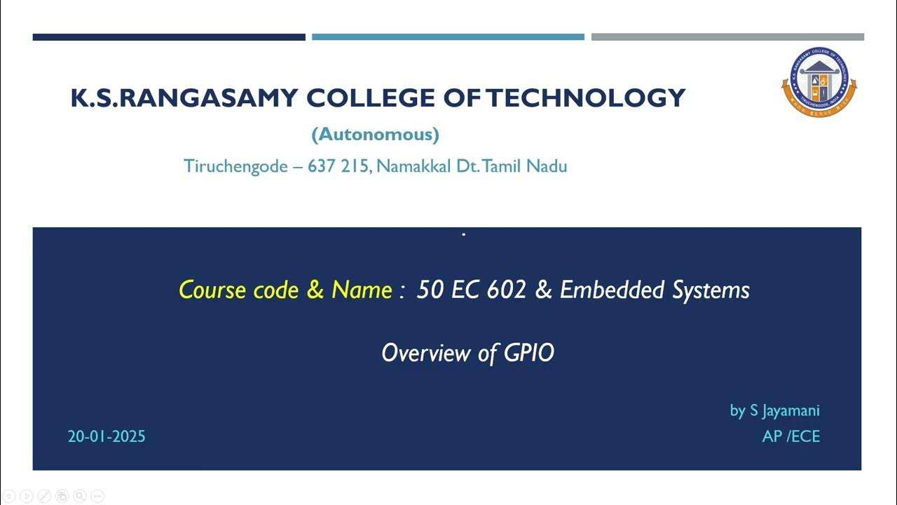 Embedded Systems (GPIO) - YouTube