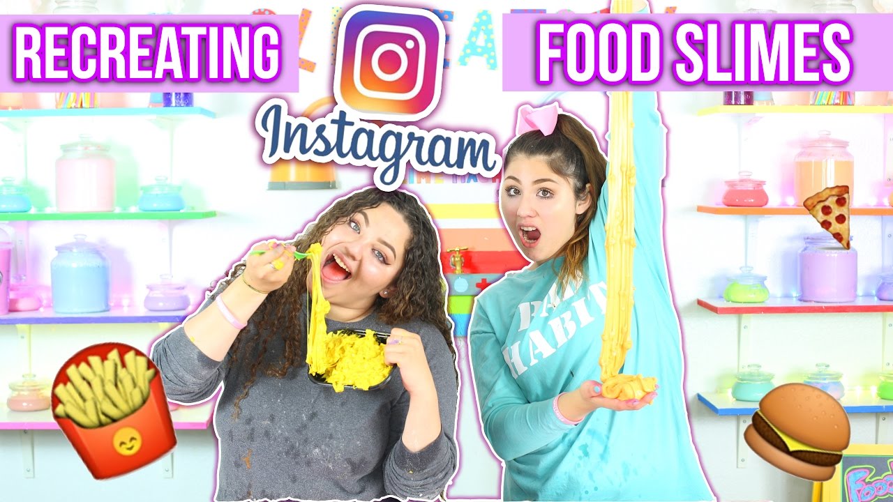 REMAKING INSTAGRAM FOOD SLIMES | satisfying food slimes | Slimeatory ...