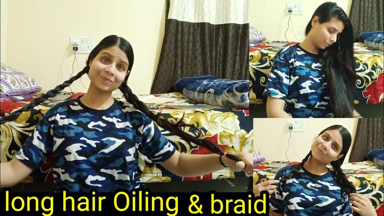 Requested video 💁Long hair Oiling and Twins braid 😍 - YouTube