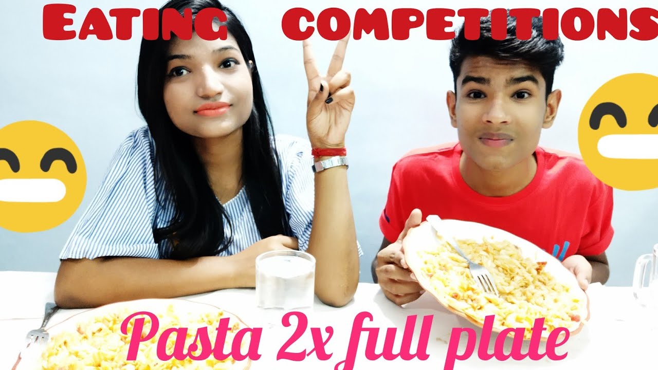 2 X FULL PLATES PASTA EATING CHALLENGE | Pasta Eating Competition ...