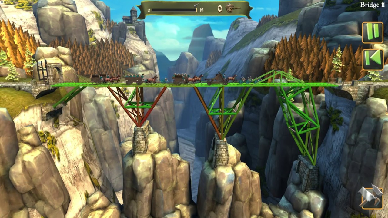 Bridge Constructor Medieval Chapter 4 Bridge 11 Solution - YouTube
