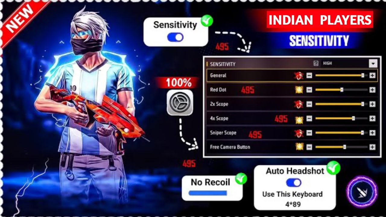 Free fire auto headshot sensitivity 2025 ⚙️ / Free fire auto headshot ...
