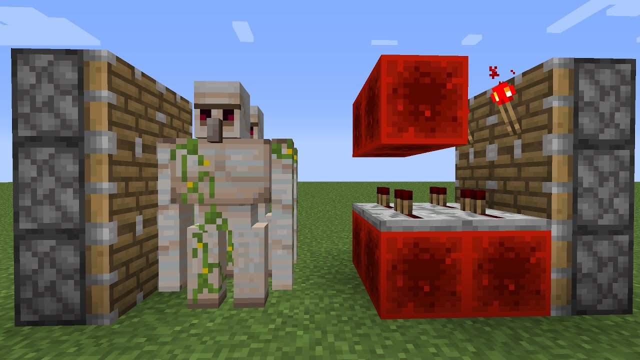 Iron Golem + All Redstone Items =?? I Minecraft - YouTube