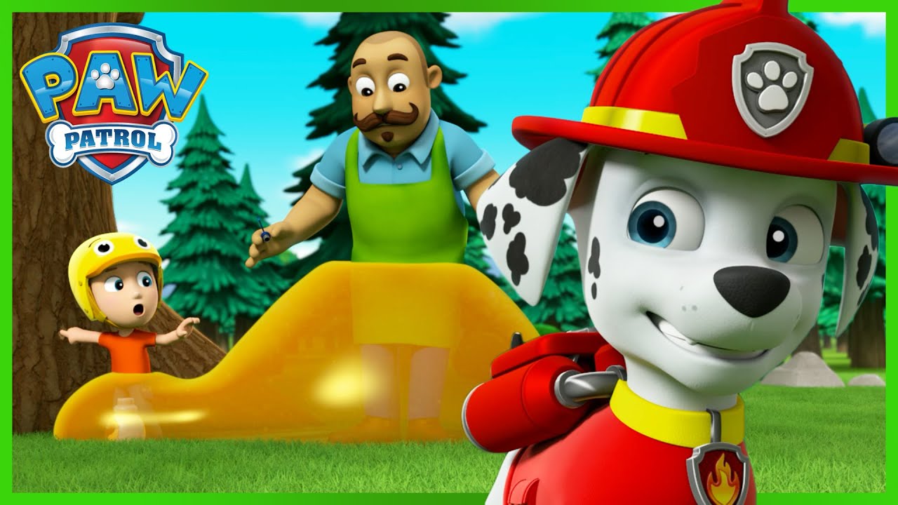 Marshall saves campers covered in sticky syrup and more! PAW Patrol UK ...