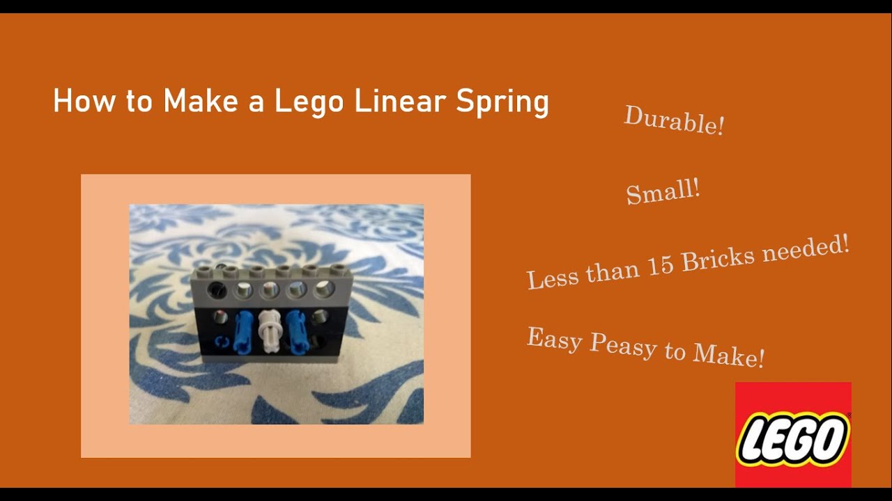 How to Make a Lego Linear Spring | Less than 15 Bricks Needed - YouTube