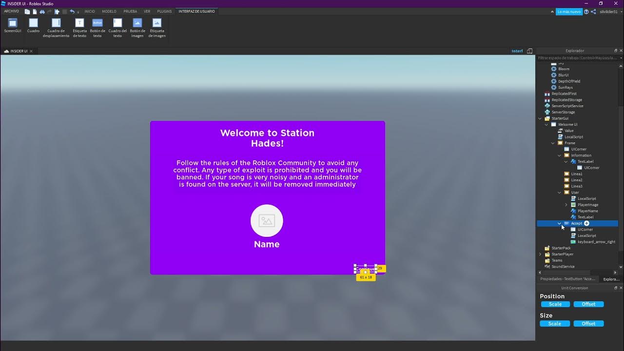 Welcome Gui Roblox Studio | Insider UI - YouTube
