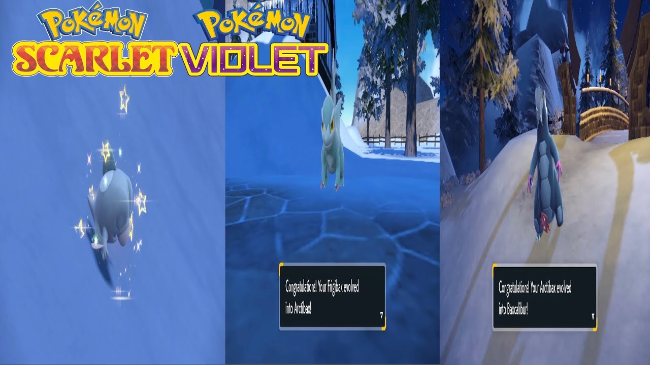 Pokémon Scarlet & Violet - Shiny Frigibax-Arctibax-Baxcalibur Evolution ...