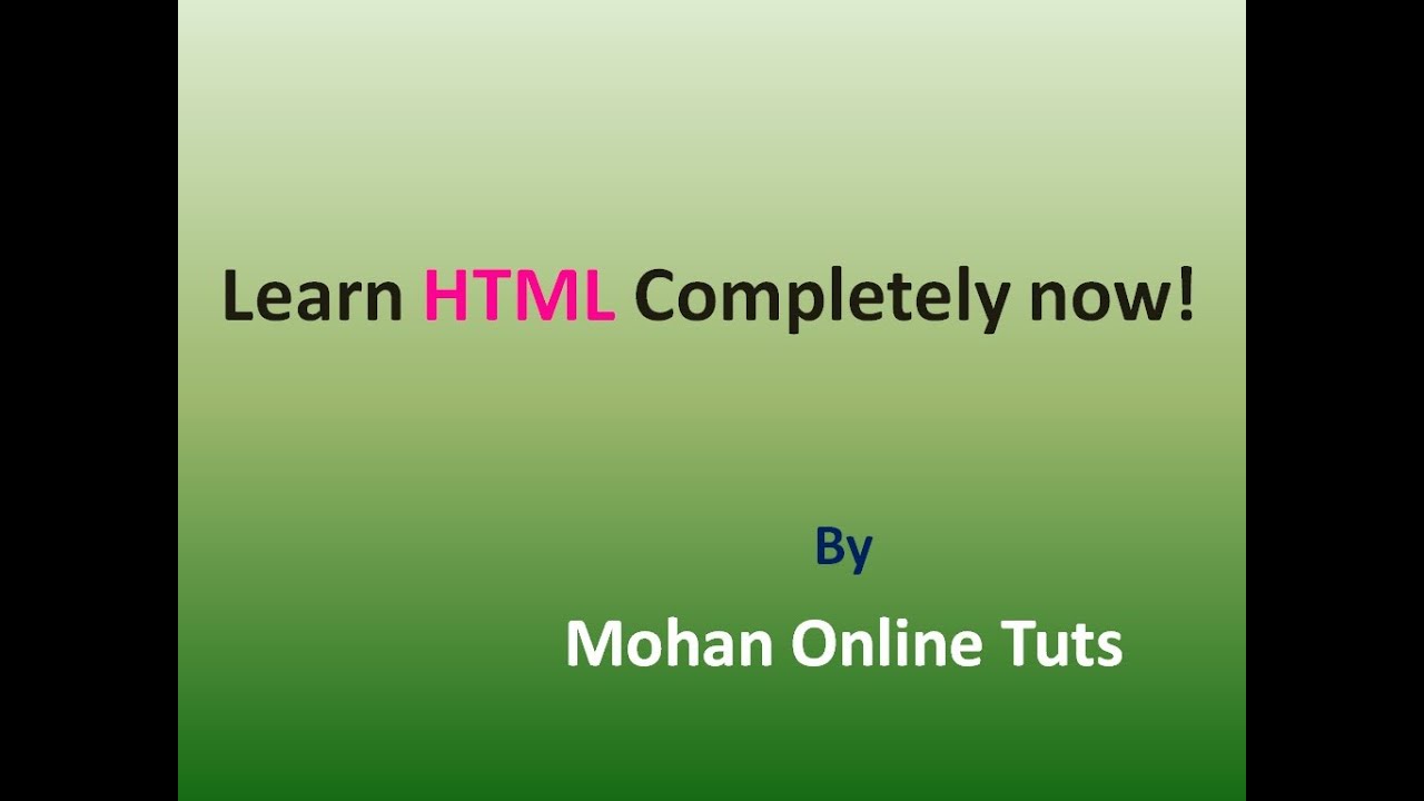 Html Tutorials Part 2 Youtube