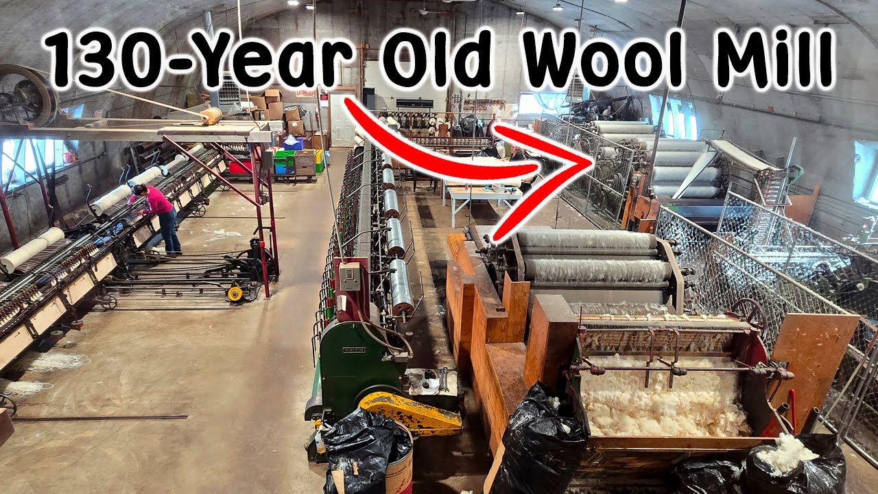 Calgary Custom Woolen Mills Wool Processing Trip - YouTube