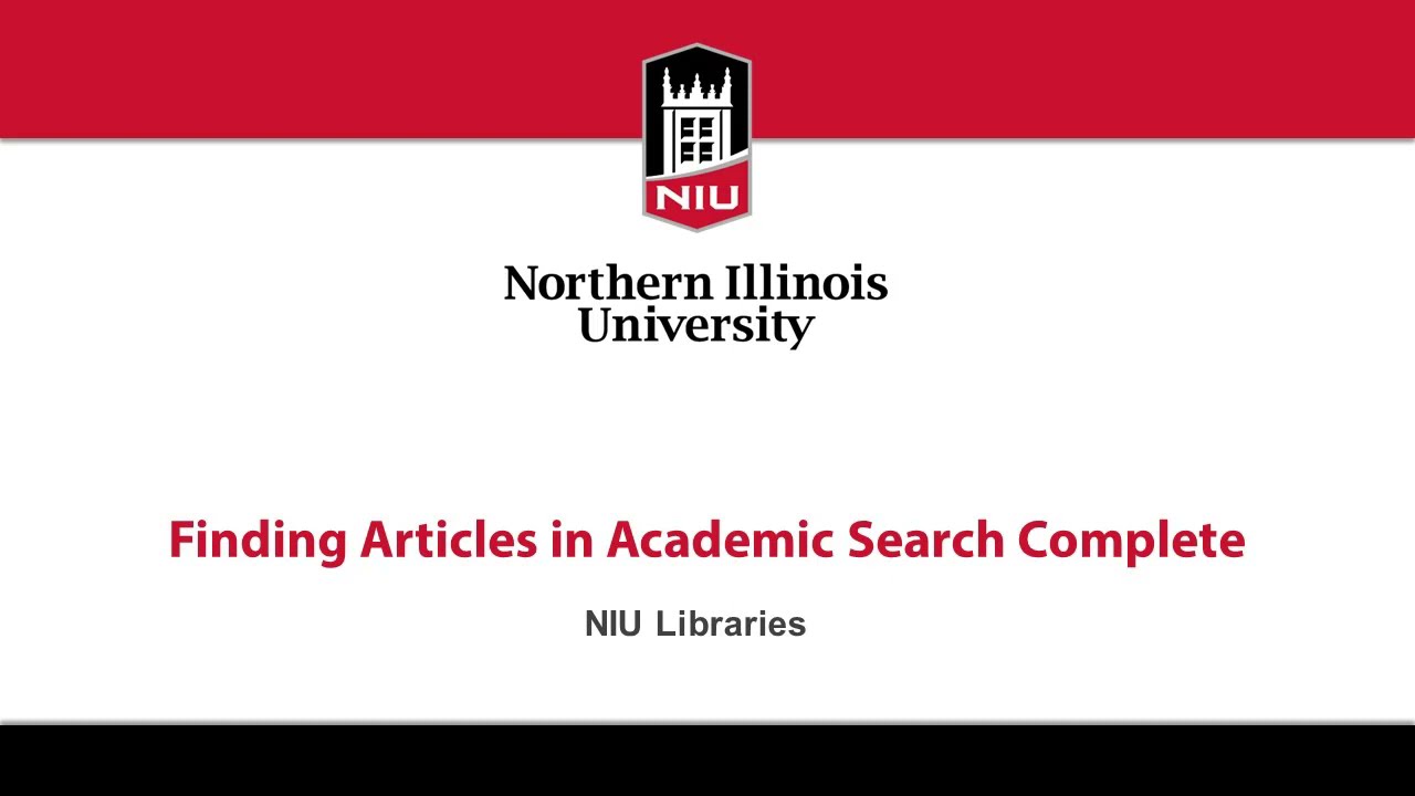 Finding Articles Using Academic Search Complete - YouTube