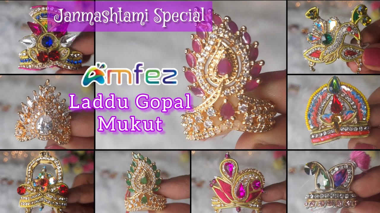 Janmashtami Shopping 2022 | Laddu Gopal Mukut | Amfez Haul (part-7 ...