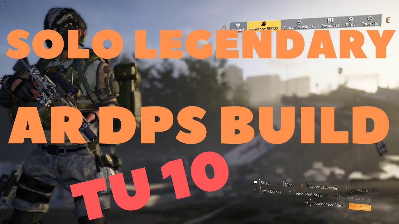 THE DIVISION 2 - SOLO LEGENDARY AR BUILD TU10 - YouTube