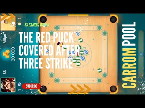 The Red Puck Covered After Three Strikes | Carrom Pool | SS Gaming ...