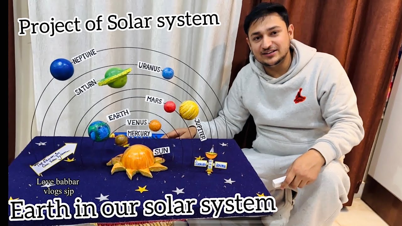 Solar system project कैसे बनाए | earth in our solar system | kaise banaye #projects | b.ed ...